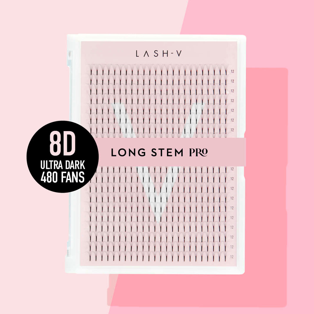 8D Long Stem Pro - 480 Fans - D Curl / 0.05 / 13mm - LASH V