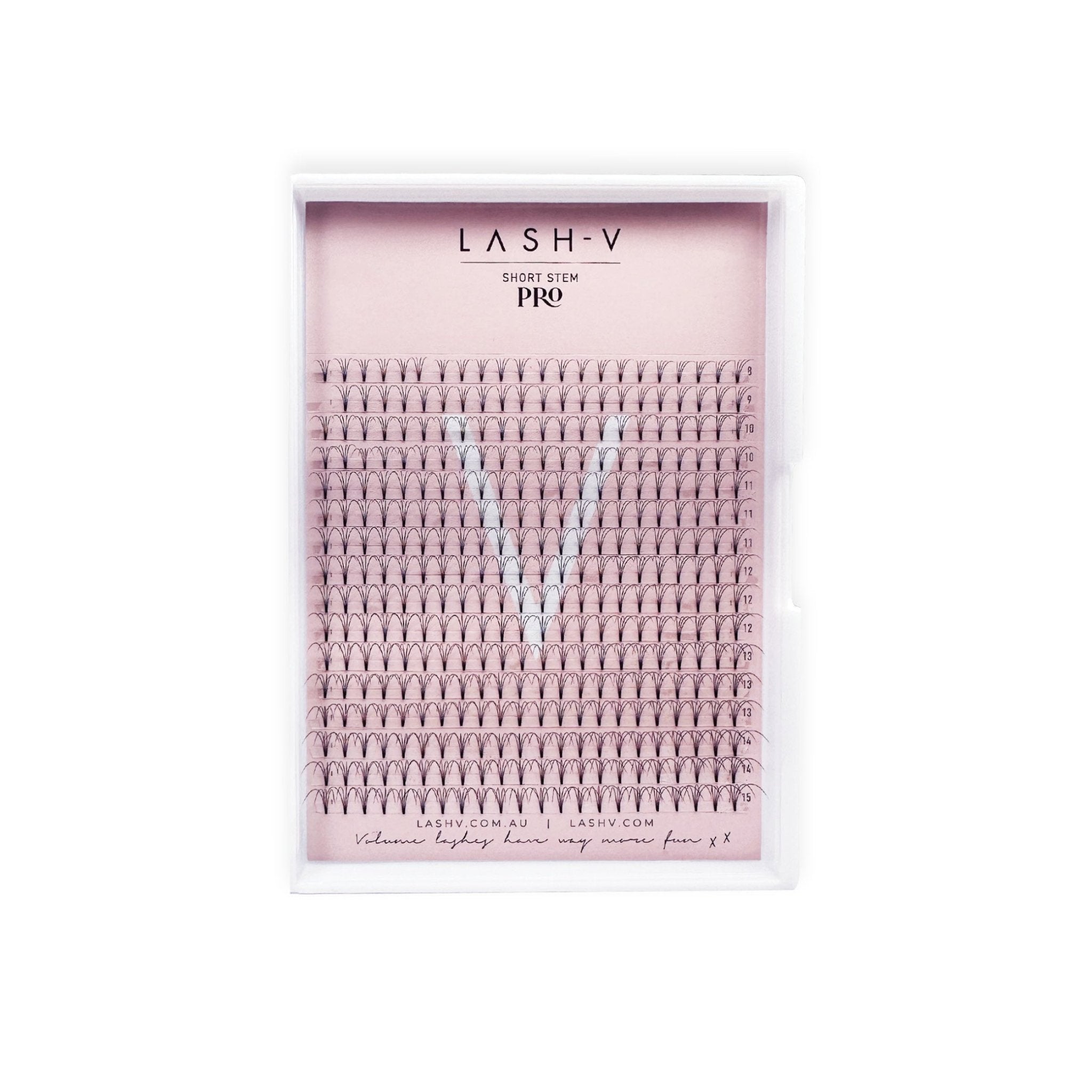 4D Premade - Short Stem Pro - Lash Supplies Australia 440 fans tray ...