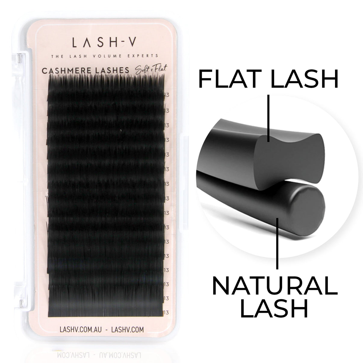 Cashmere Soft Flat Lashes - 0.20 - D Curl - 7mm - LASH V